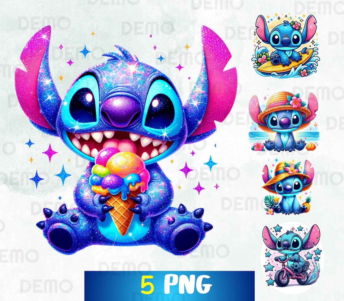 Stitch 5 PNG, Bundle Stitch PNG, 5 Stitch Png, Cute Stitch Clipart ...