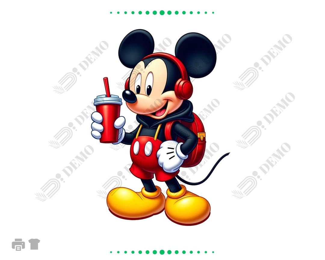 Mickey Mouse Back to School PNG: High-resolution Design (digital ...