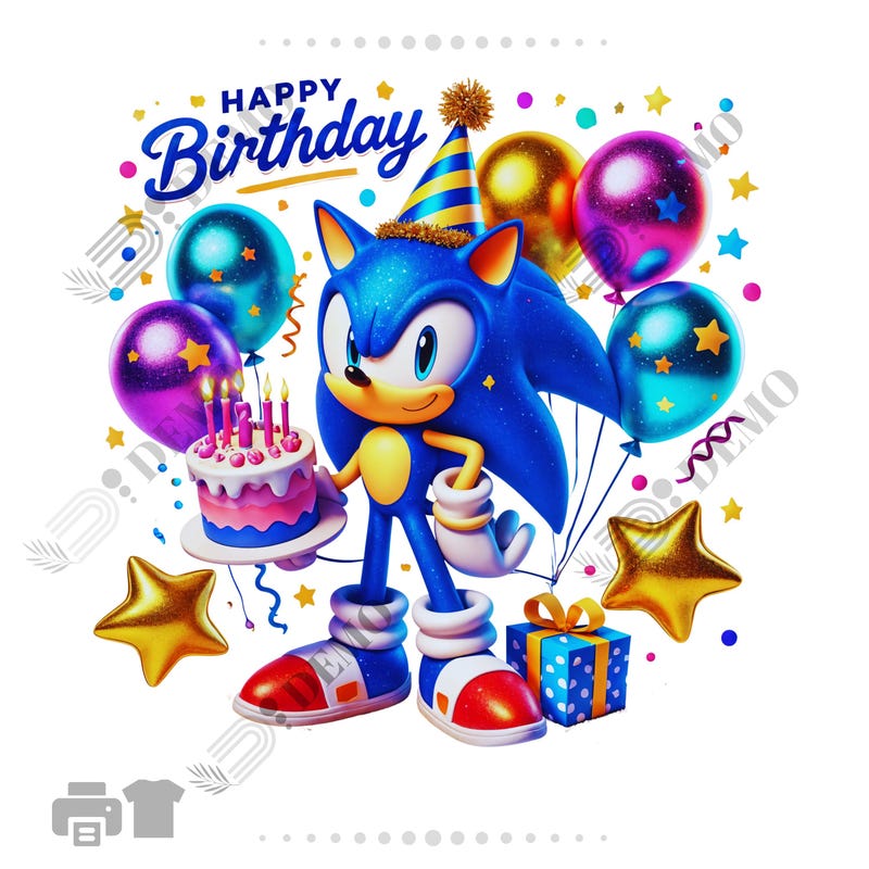 Sonic Birthday Png - Etsy