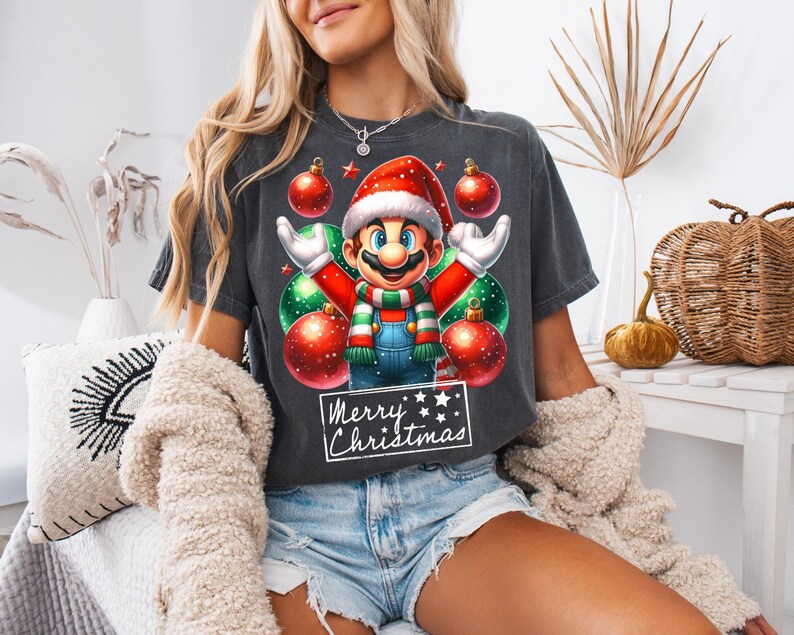 Mario Christmas PNG Clipart | Luigi Holiday Design (instant Download ...