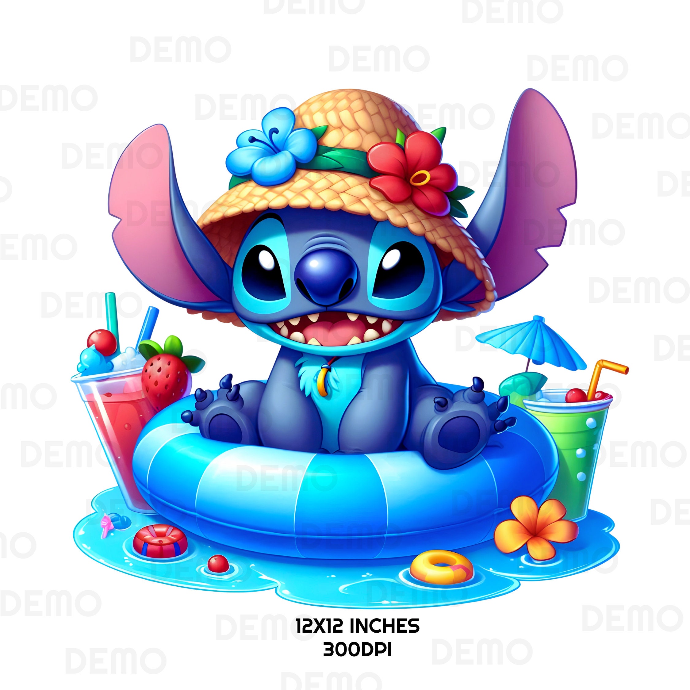 Stitch in Pool PNG, Stitch PNG, Stitch PNG, Cute Stitch Clipart ...