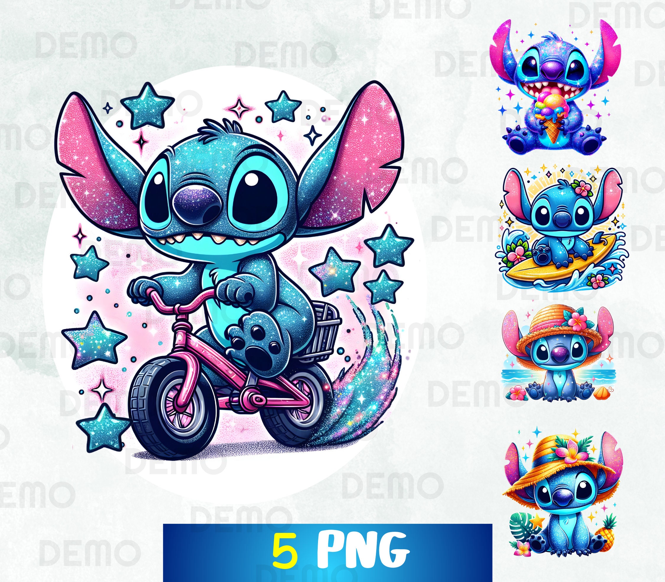 Stitch 5 PNG, Bundle Stitch PNG, 5 Stitch Png, Cute Stitch Clipart ...
