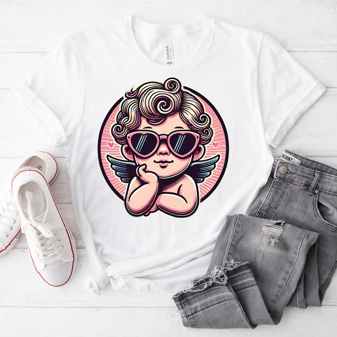 Retro Cupid Valentine PNG, Vintage Valentines Day PNG, Funny Cupid With ...