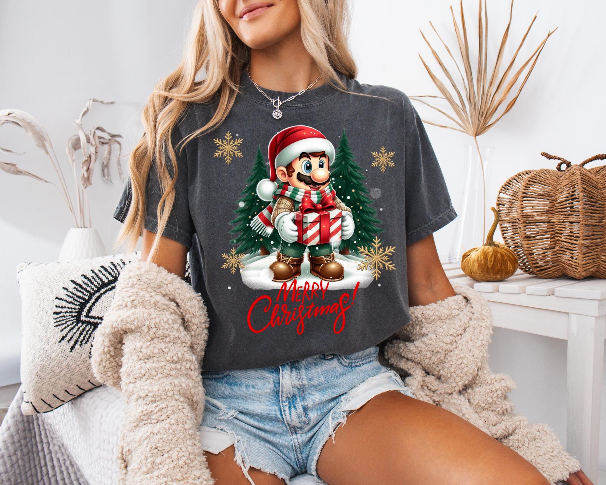 Mario Merry Christmas | Super Mario PNG | Xmas Gift | Mario Bros ...