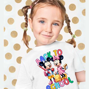 Minnie and Mickey Back to School PNG | First Day of School Sublimation ...