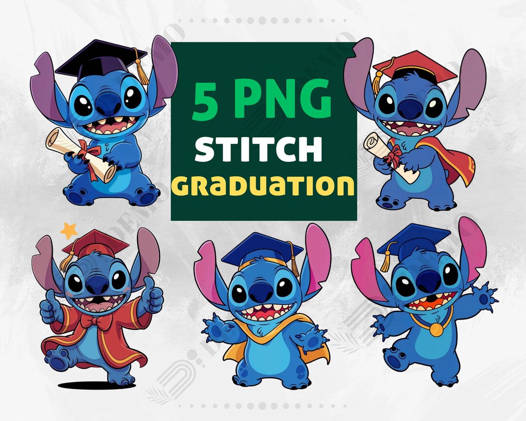 Stitch Graduation PNG, Senior PNG, Cute Stitch Graduate Clipart ...