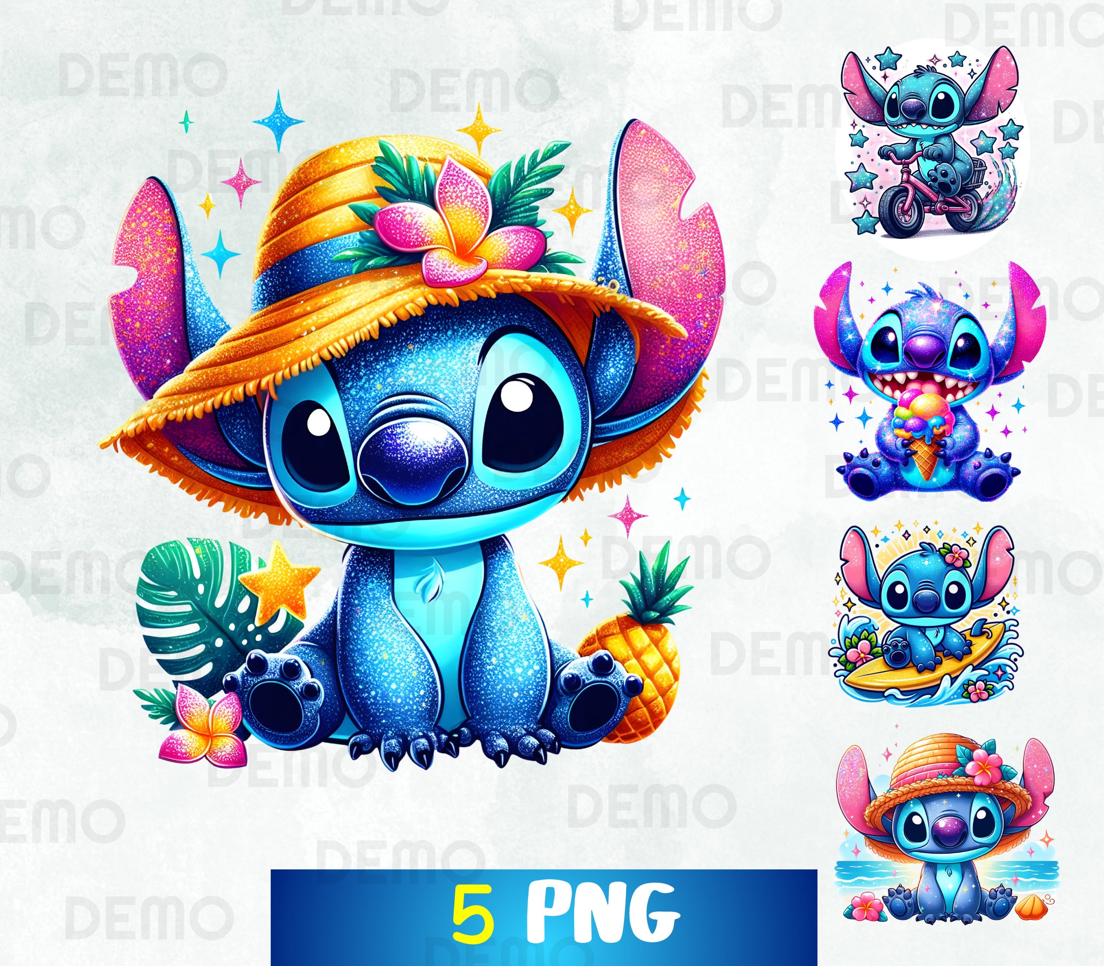 Stitch 5 PNG, Bundle Stitch PNG, 5 Stitch Png, Cute Stitch Clipart ...