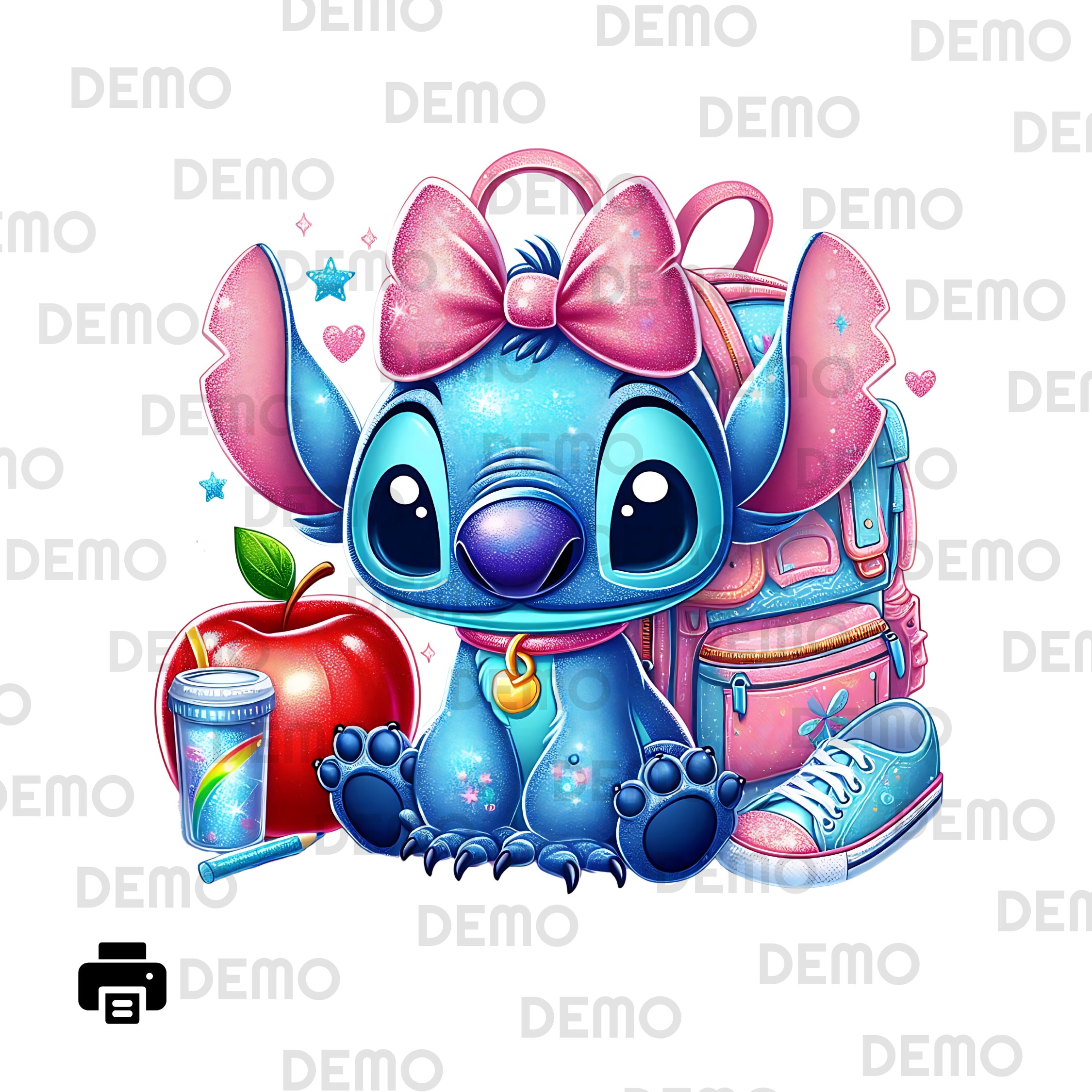 Stitch Back to School PNG, Clipart Cute Stitch PNG, Stitch Transparent ...