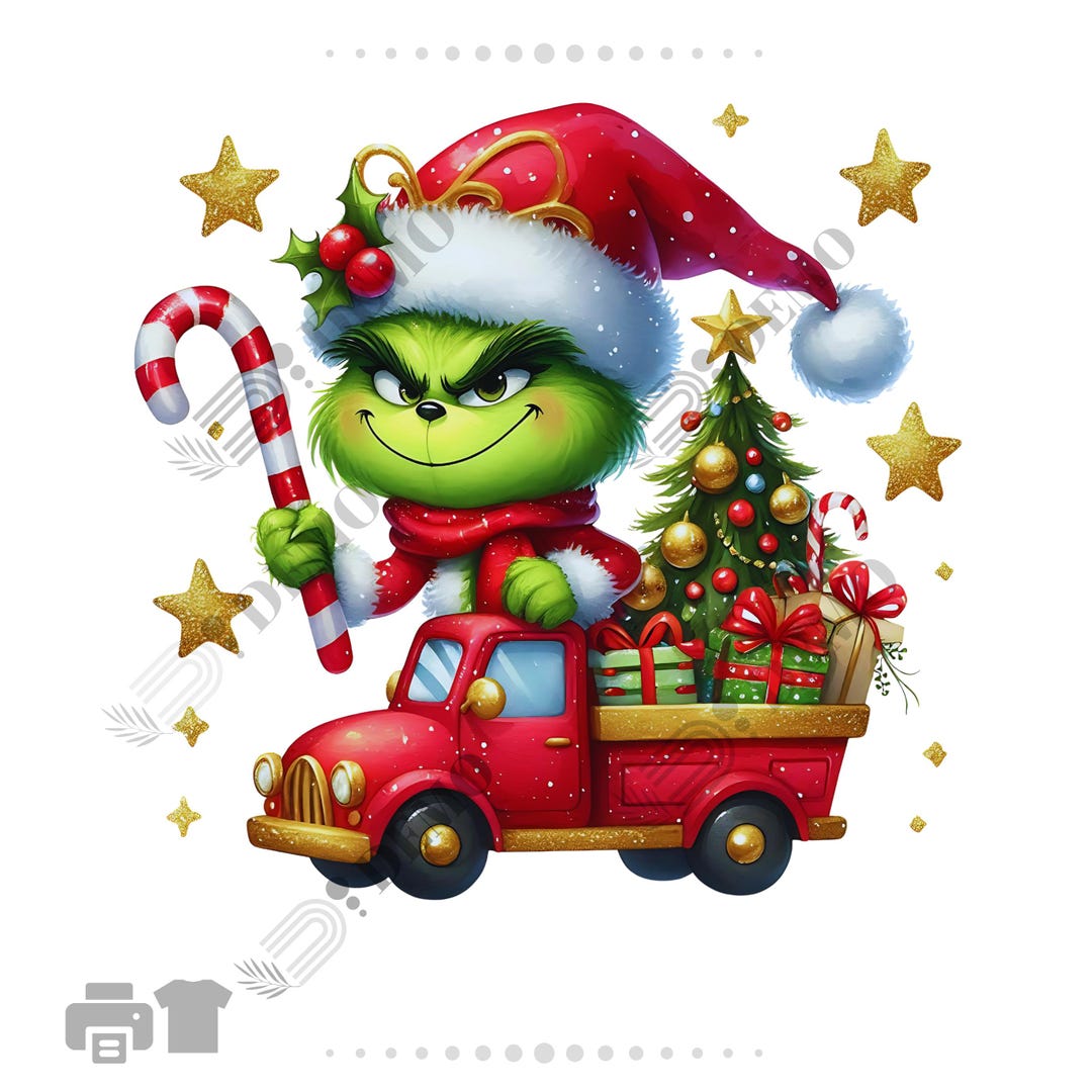 Grinch PNG, Christmas Grinch Clipart, Sublimation Design,, Cute Grinch ...