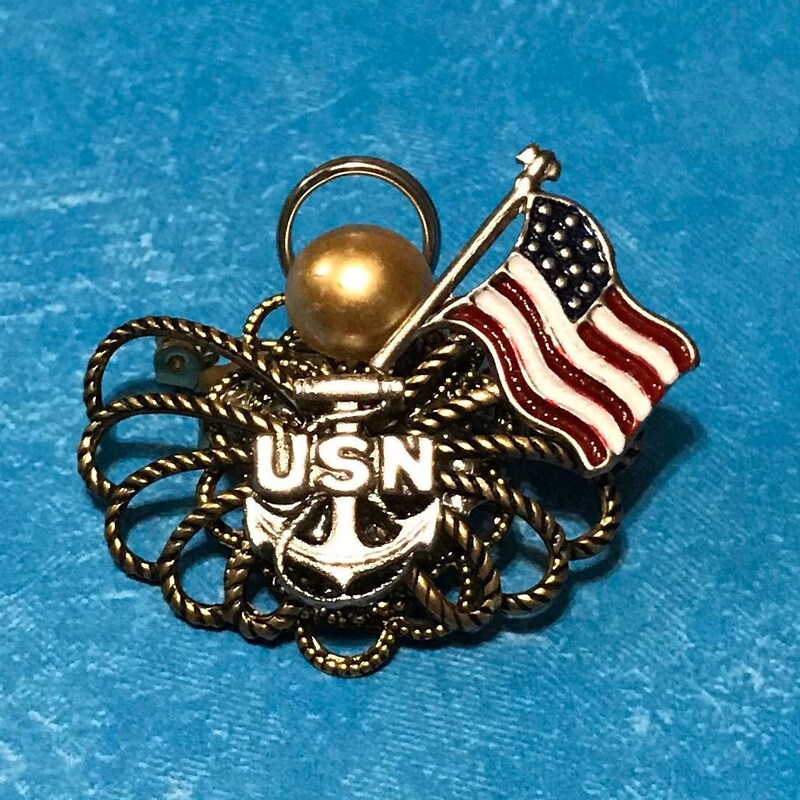 Navy Pin - Etsy