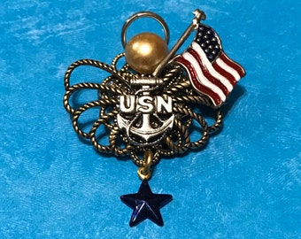 Blue Star Pin - Etsy