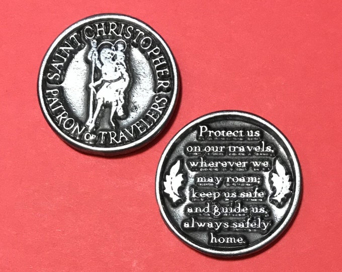 Saint Christopher Token Patron Saint of Travelers - Etsy