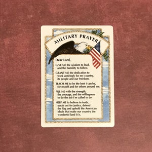 Military Prayer Card - Etsy