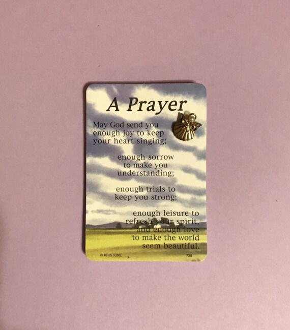 A Prayer Angel Pin & Prayer Card - Etsy