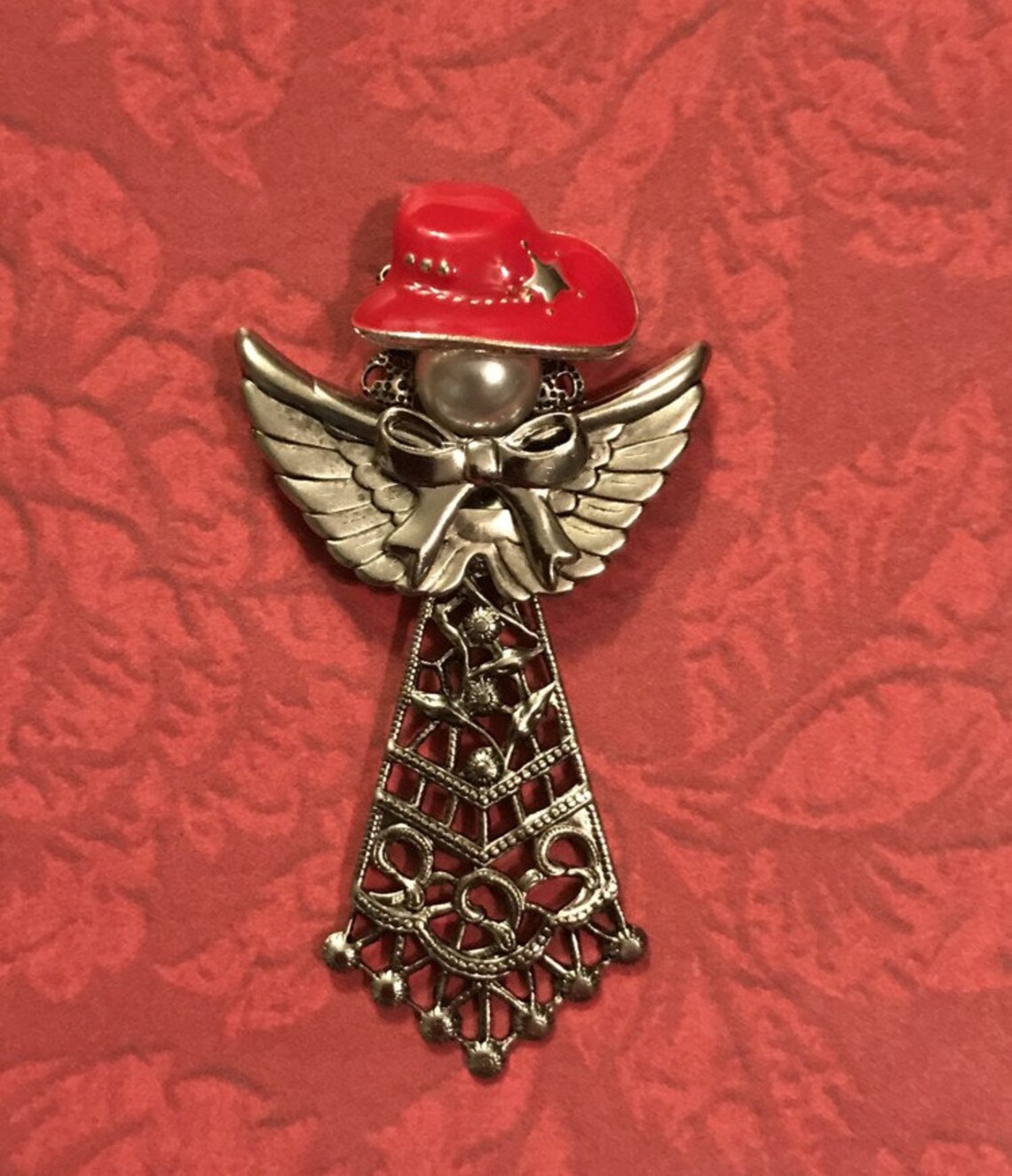 Red Hat Angel Pin #206 - Etsy