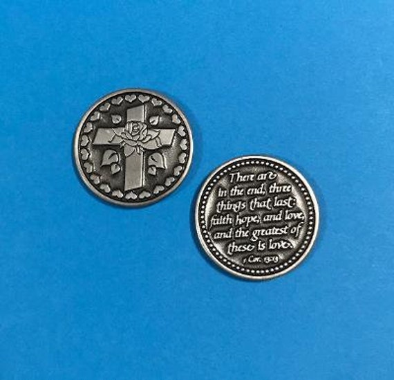 Faith Hope Love Pocket Token 1 Corinthians 13:13 | Etsy
