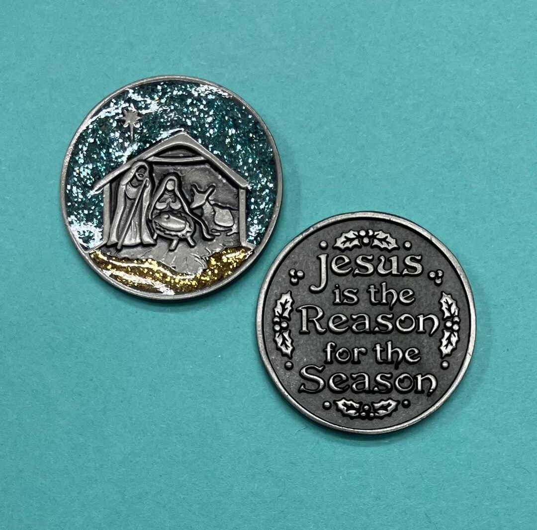 Nativity Coin, Jesus is the Reason Coin - Etsy