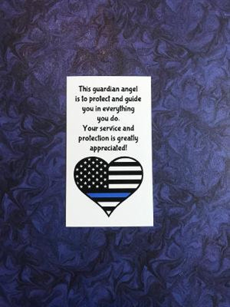Police Officer's Guardian Angel Token Set - Etsy