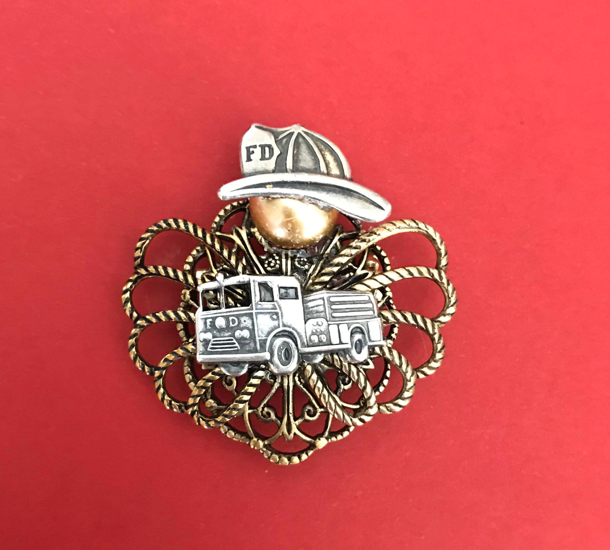 Firefighter Angel Pin - Etsy