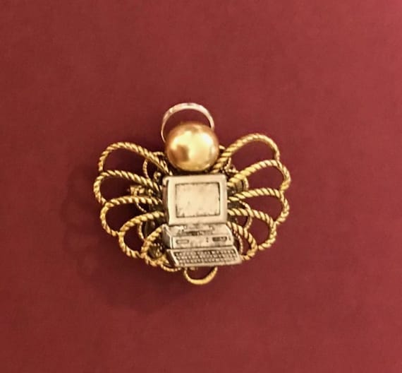 Computer Angel Pin - Etsy