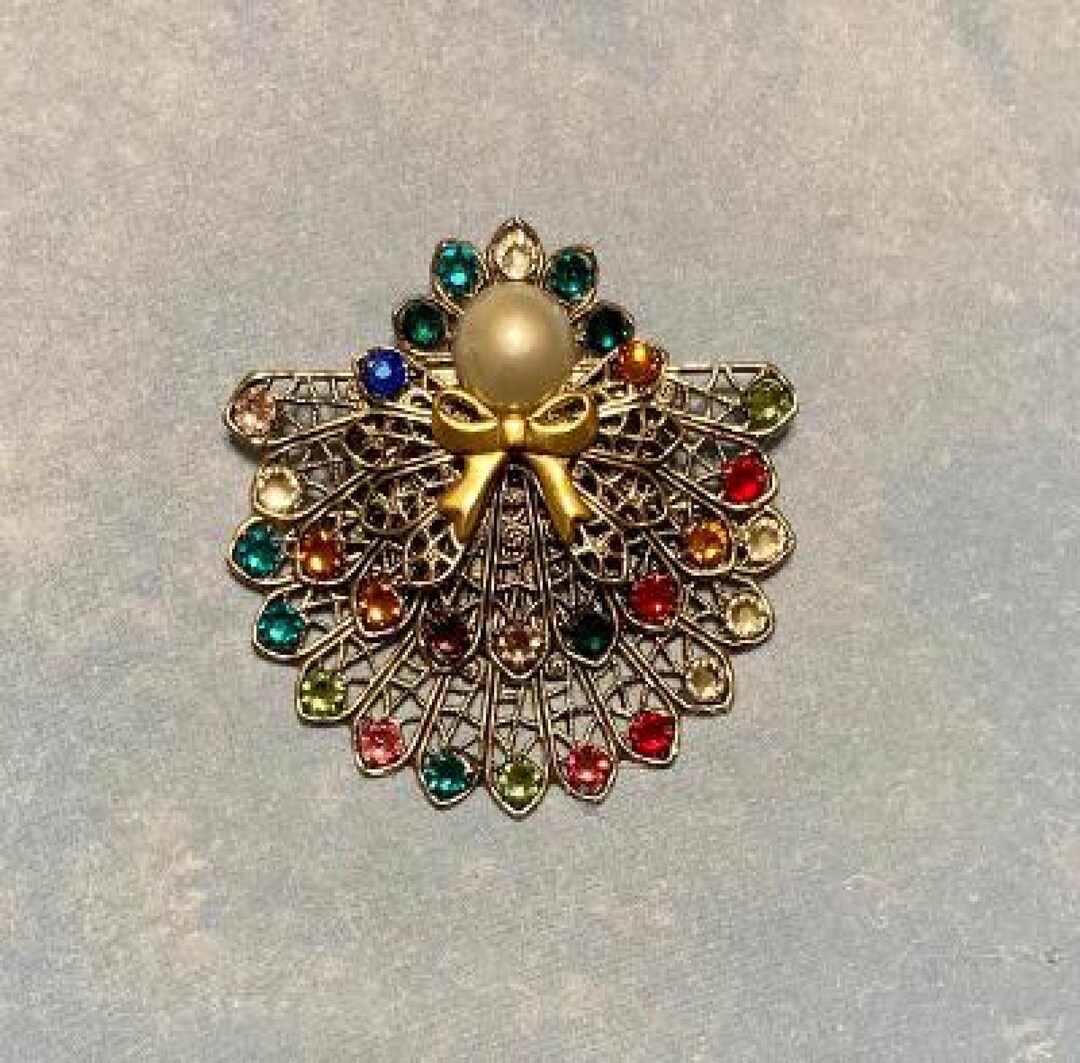 Double Skirted Birthstone Angel Pin (22 Stones on Skirts) #245 - Etsy