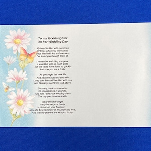 To My Goddaughter, Wedding Handkerchief, Angel Pin Set - Etsy