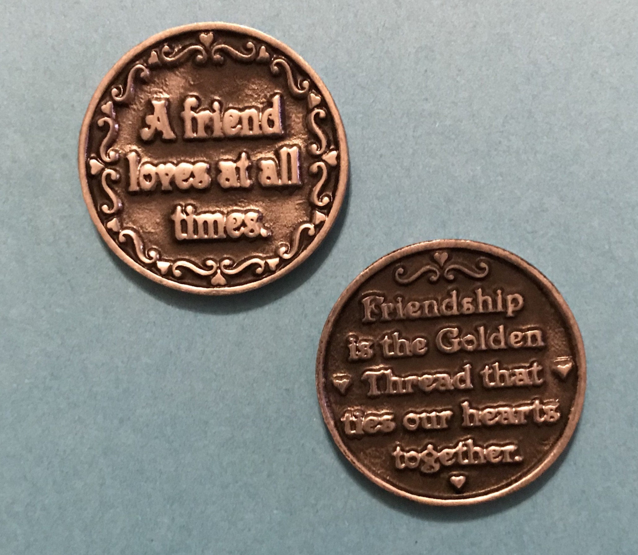 Friendship Token: Golden Thread Keepsake (1 1/8") - Etsy
