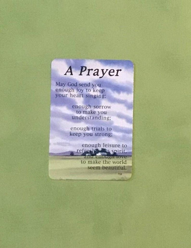 A Prayer Poem Card - Etsy