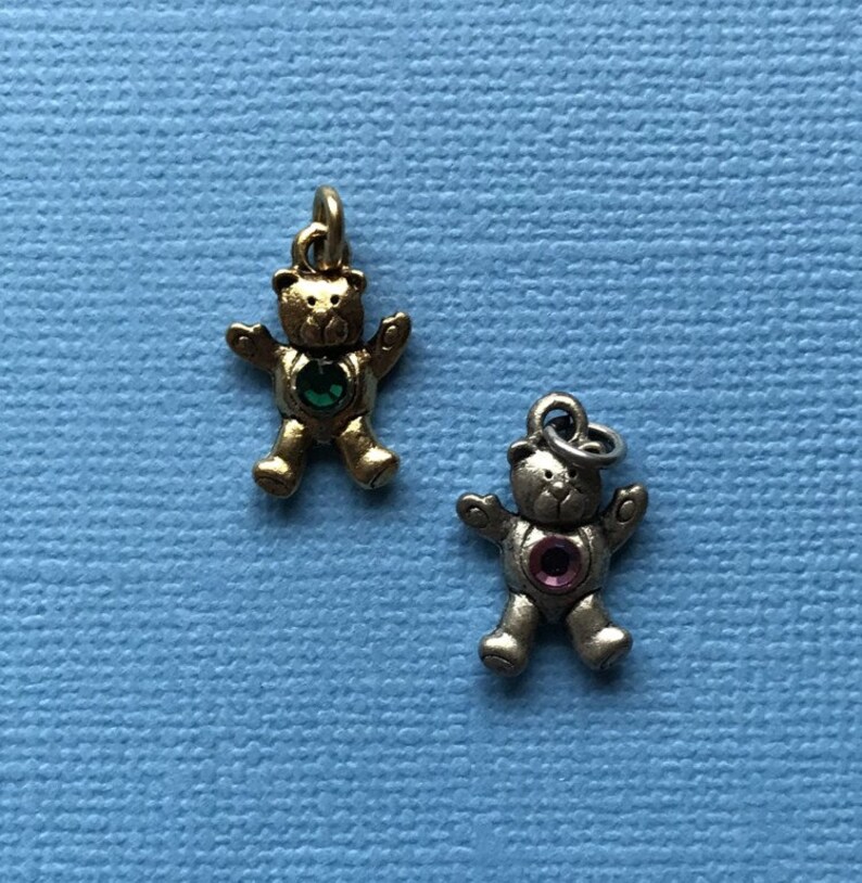 Birthstone Bear Charm - Etsy