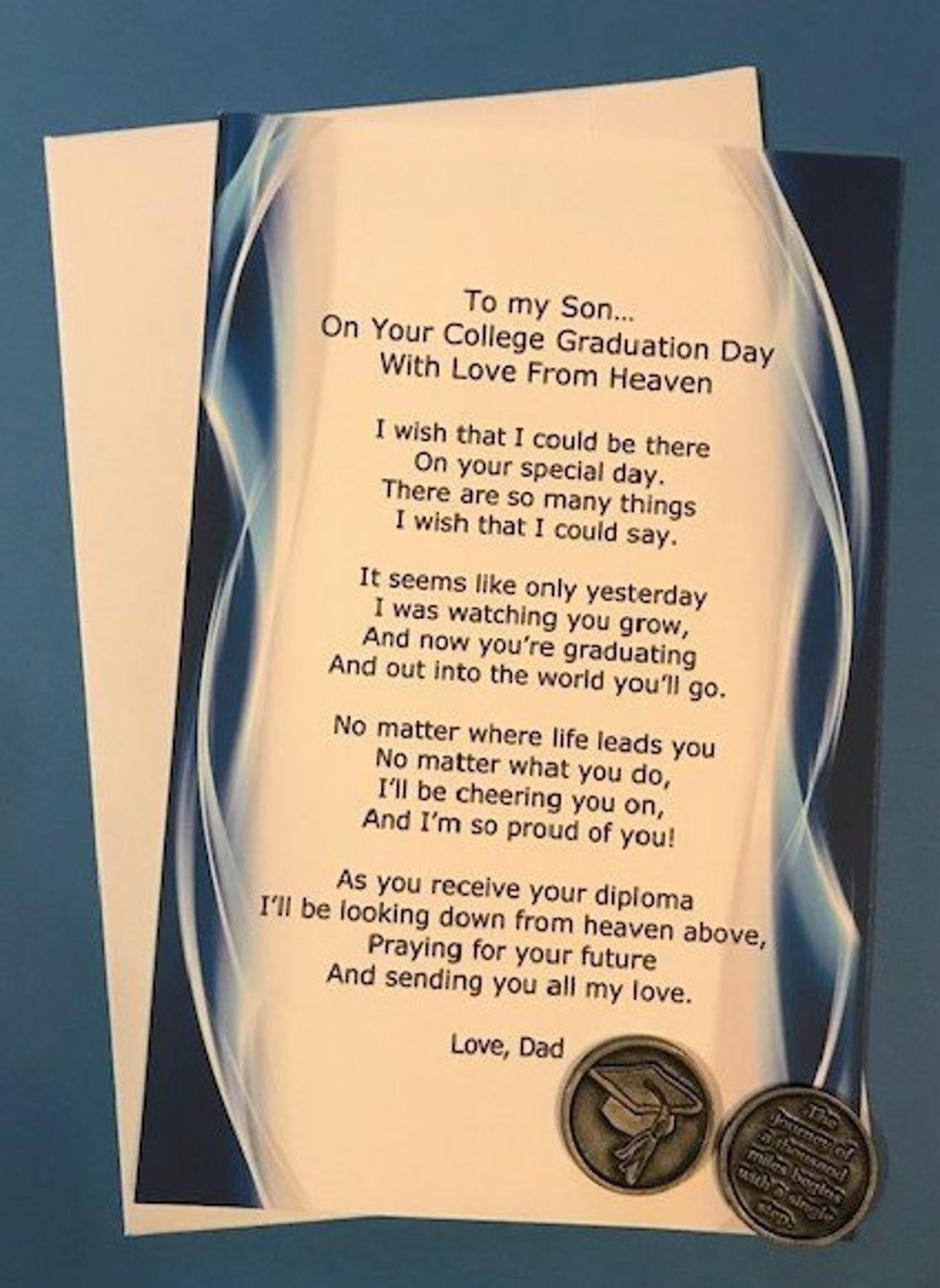 Son College Graduation Gift From Deceased Parents - Etsy