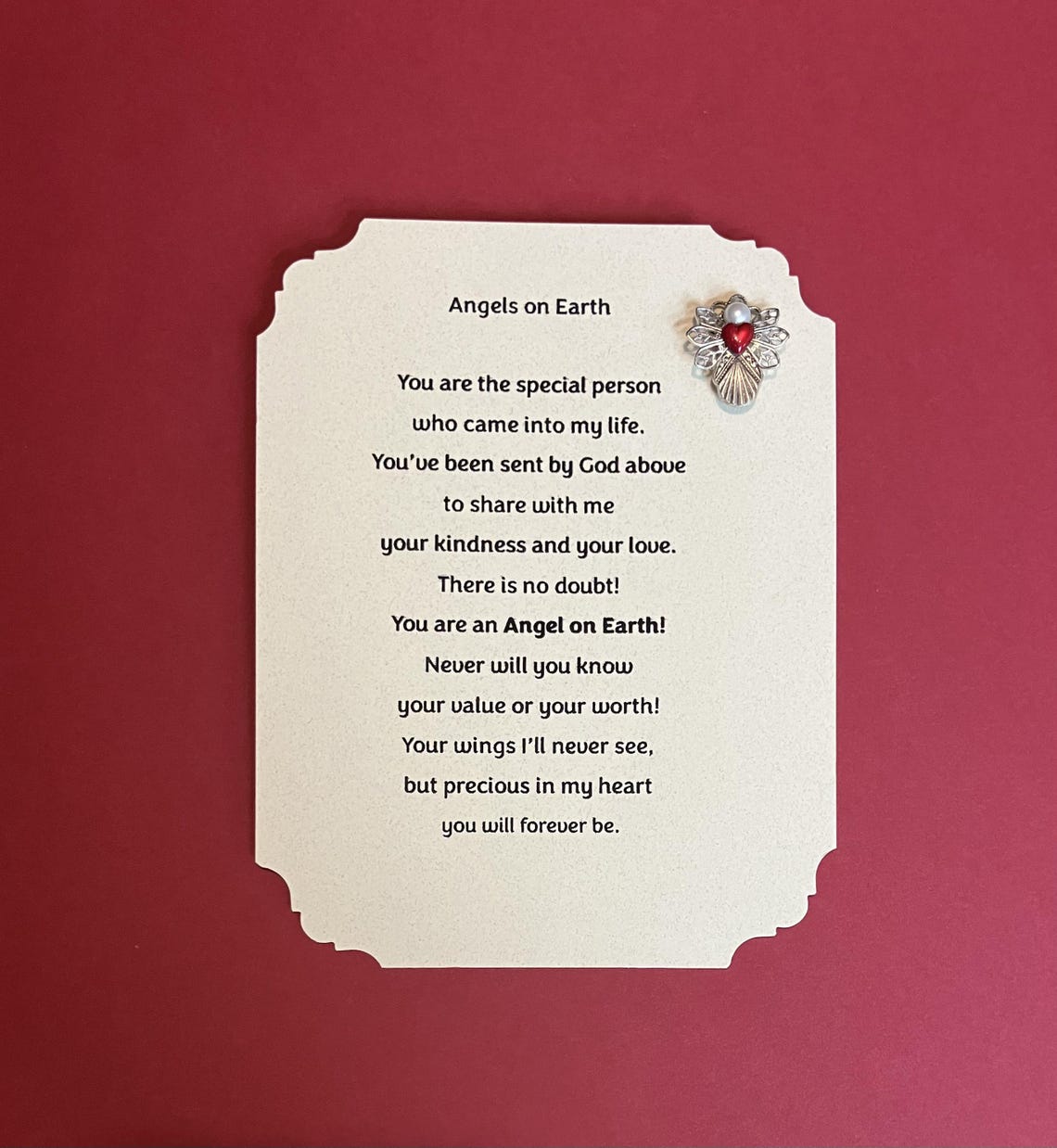 Angels on Earth Angel Pin and Poem Set - Etsy