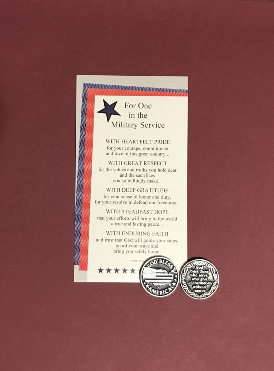 Military Service Token Set - Etsy
