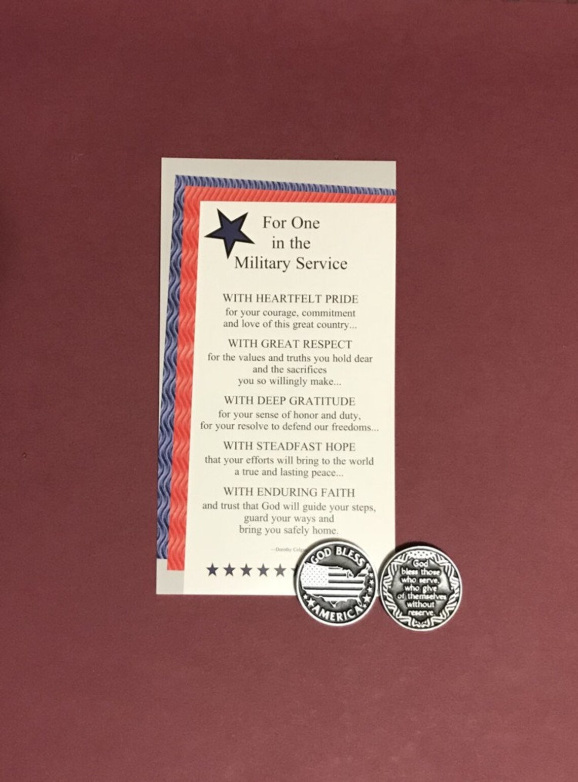 Military Service Token Set - Etsy