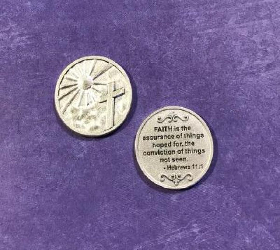 Faith Is... Pocket Token - Etsy