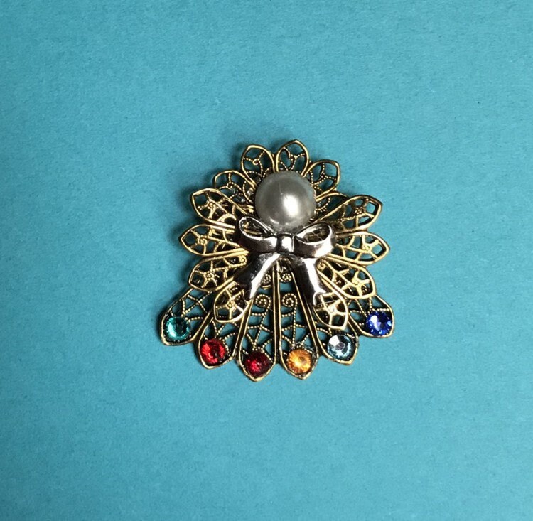 Birthstone Angel Pin 6 Stones on Skirt 241 | Etsy
