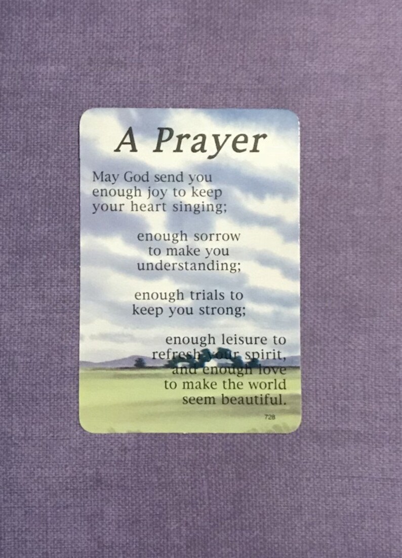 A Prayer Poem Card - Etsy