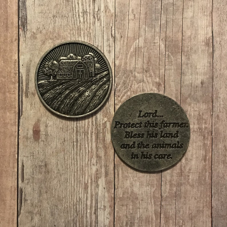 Farmer's Prayer Pocket Token | Etsy