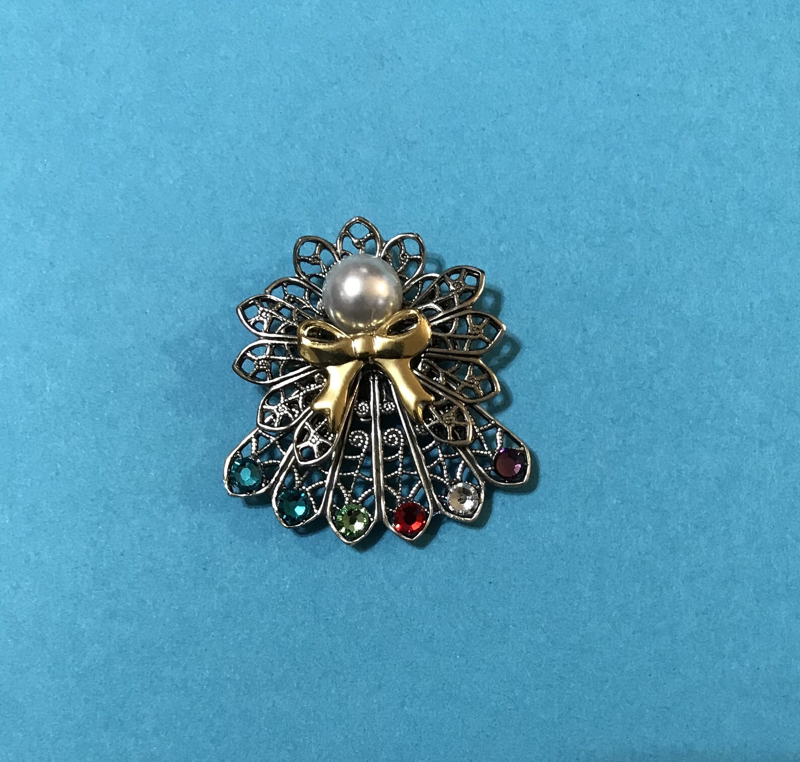 Birthstone Angel Pin 6 Stones on Skirt 241 | Etsy