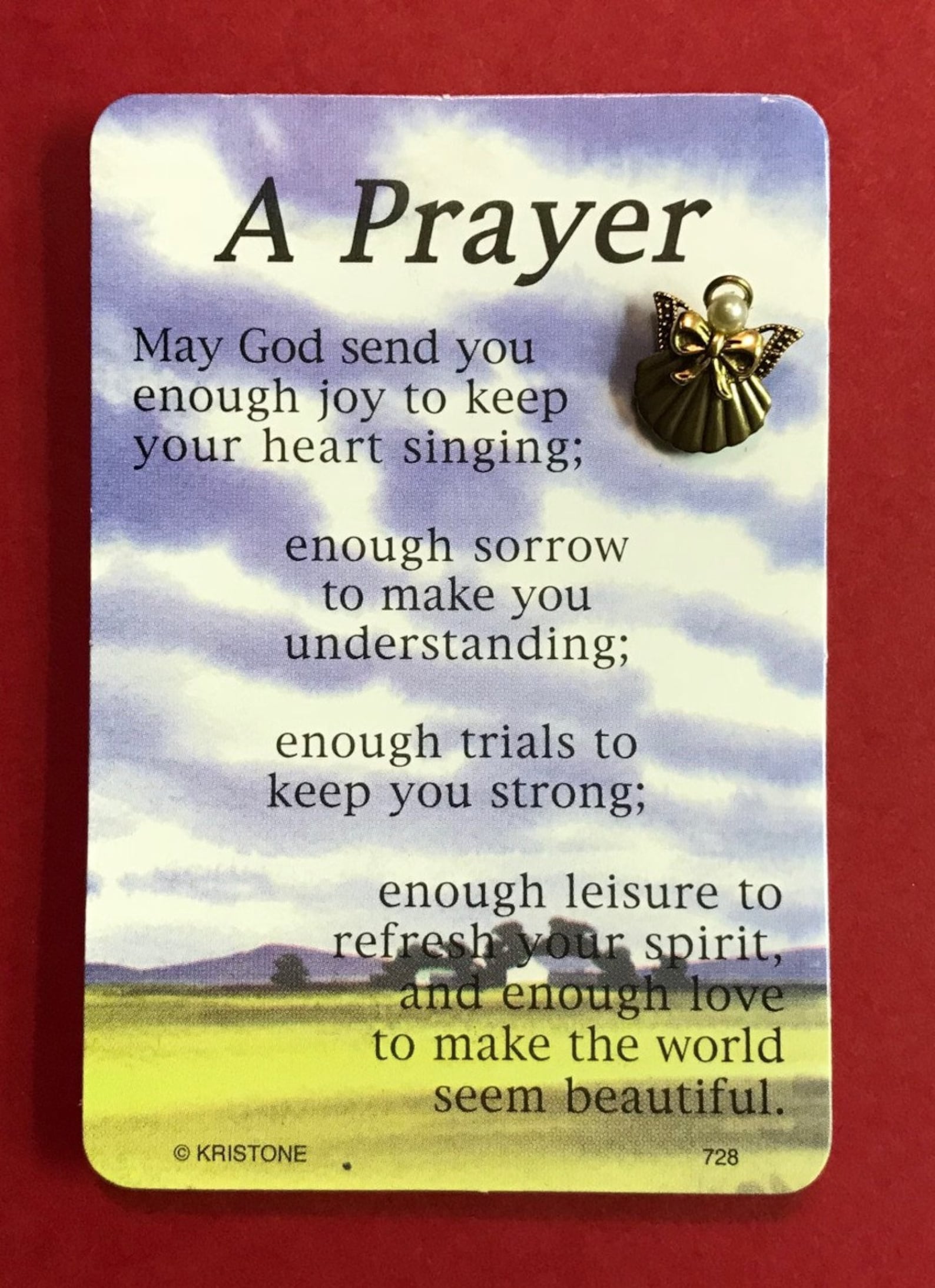 A Prayer Angel Pin & Prayer Card - Etsy