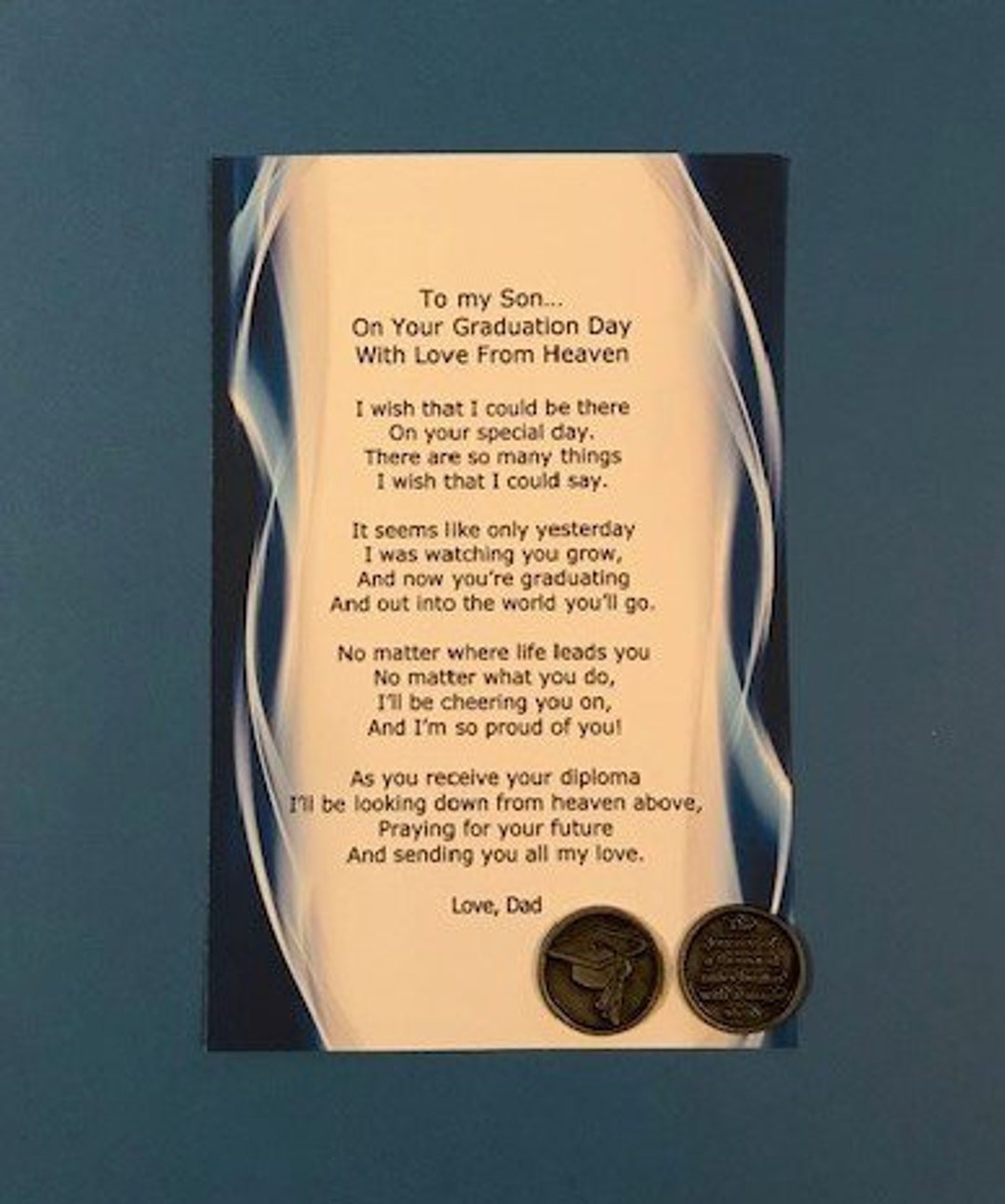 My Son/our Son High School Graduation From Deceased Parents - Etsy