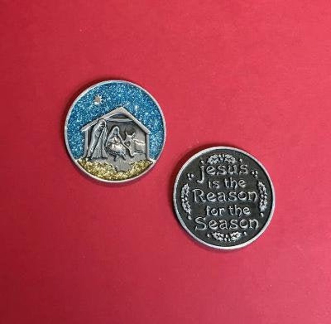 Nativity Coin, Jesus is the Reason Coin - Etsy