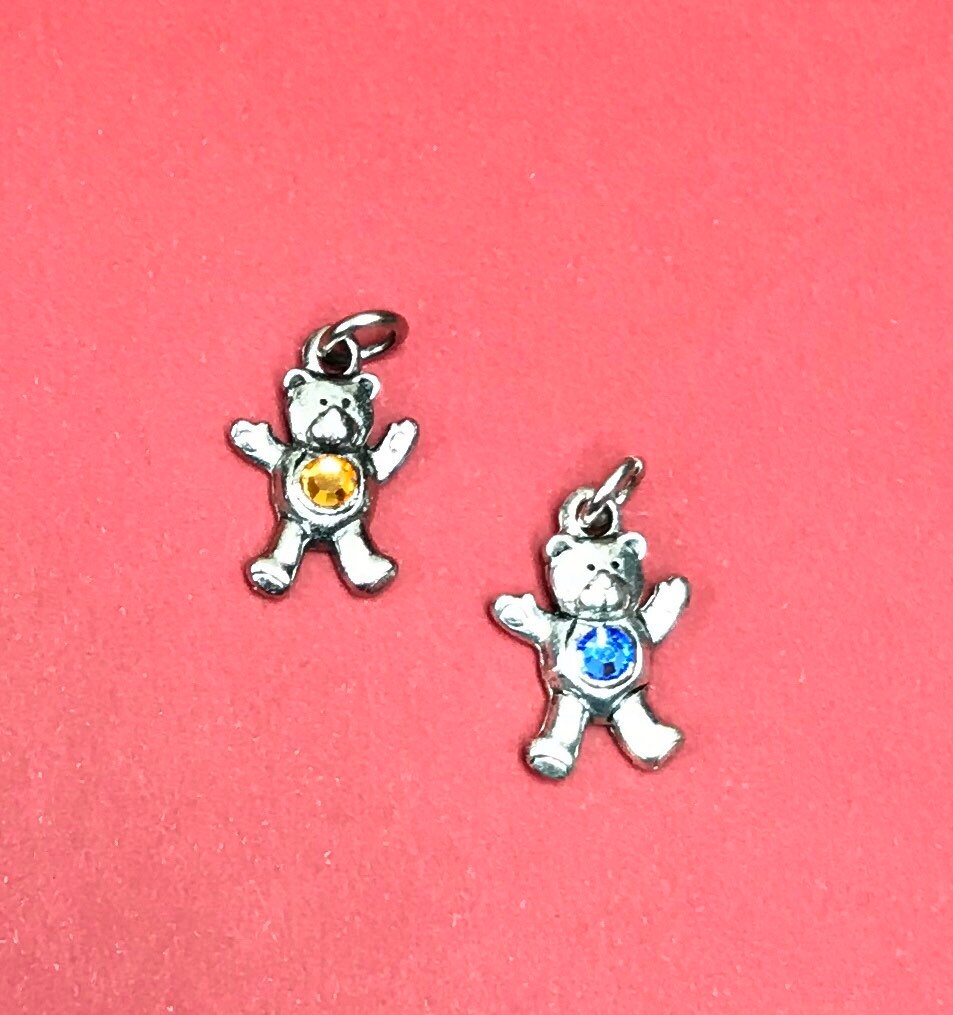 Birthstone Bear Charm - Etsy