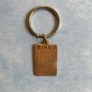 Gold Bingo Key Ring - Etsy