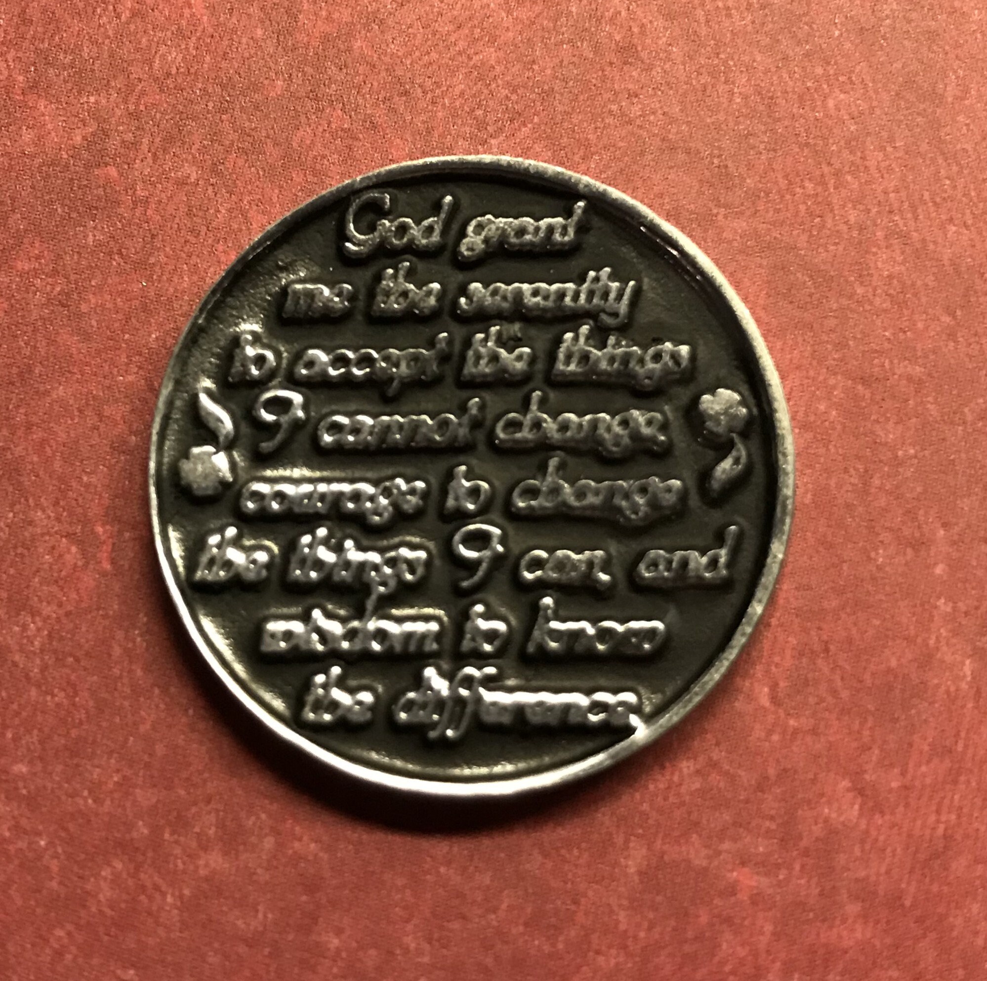 One Day at A Time/serenity Prayer Token - Etsy