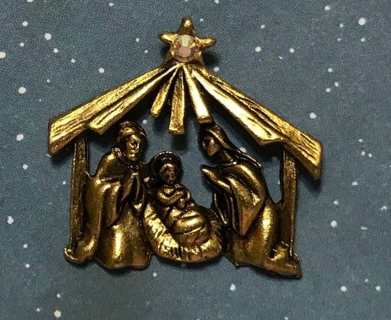 Christmas Nativity Pin | Etsy