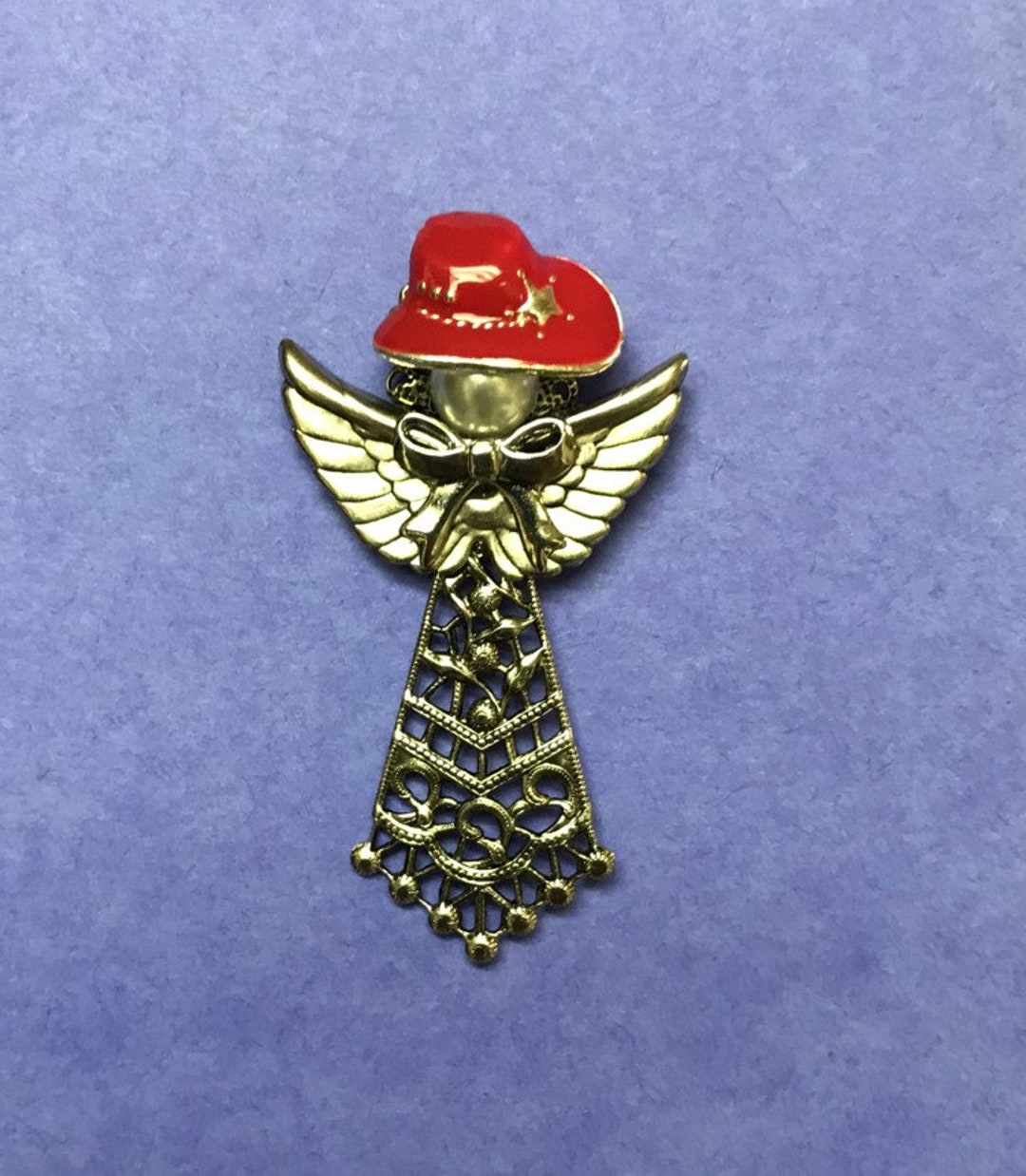 Red Hat Angel Pin #206 - Etsy