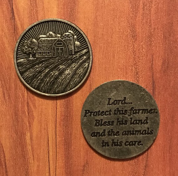 Farmer's Prayer Pocket Token | Etsy