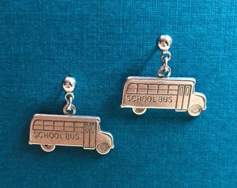 Beaded School Bus Earrings - Etsy
