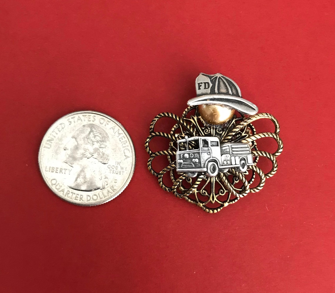 Firefighter Angel Pin - Etsy