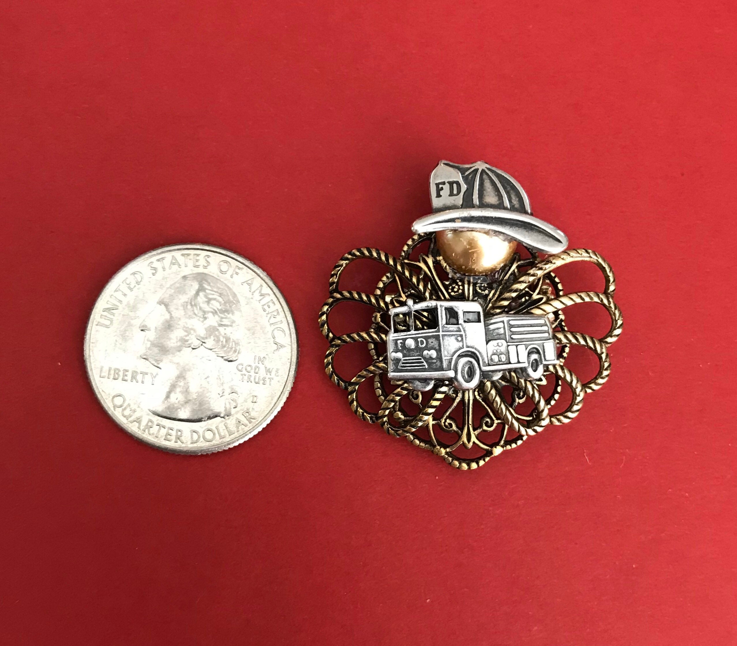Firefighter Angel Pin - Etsy